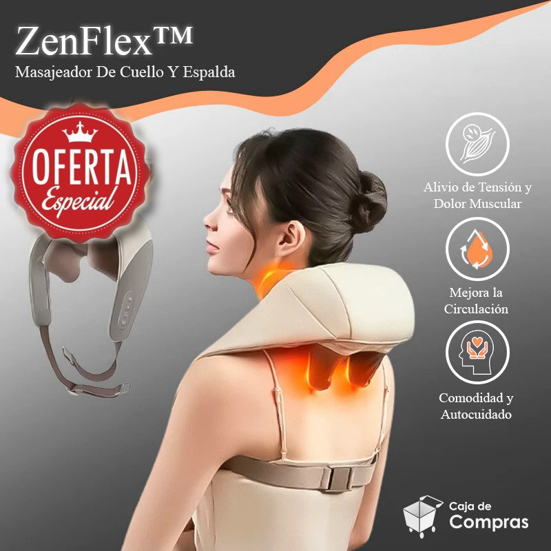 ZenFlex™ - Masajeador de cuello y espalda – Caja de Compras