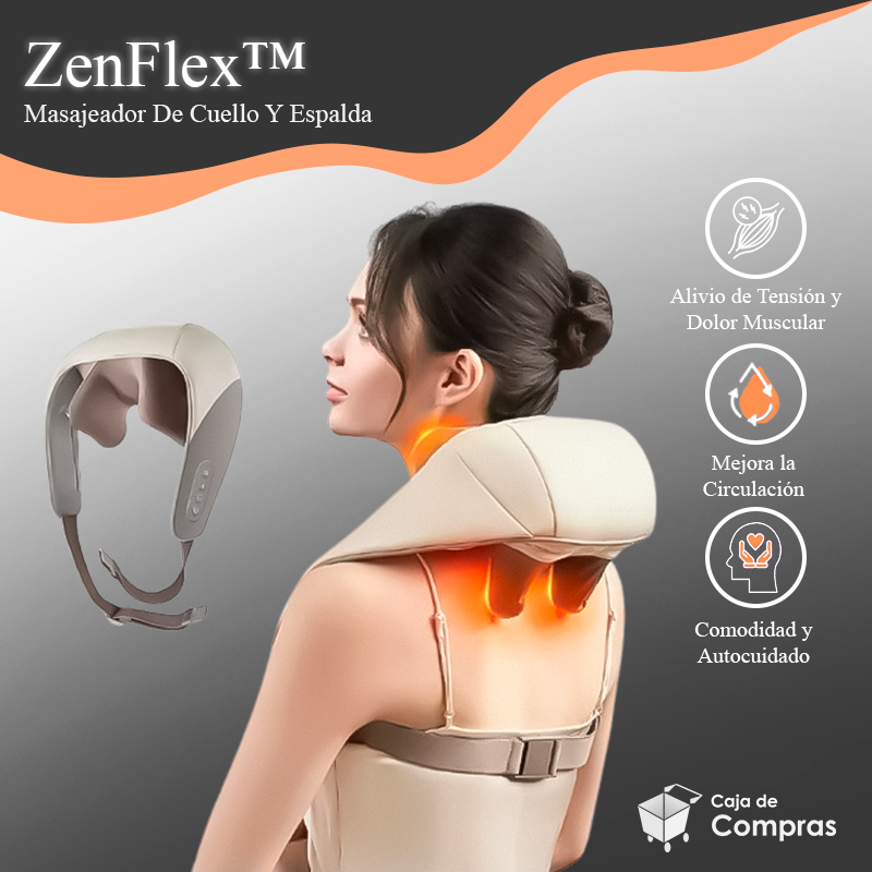 ZenFlex™ - Masajeador de cuello y espalda – Caja de Compras